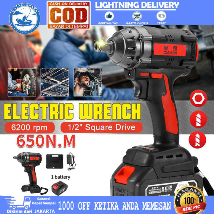 【dalam Stok, COD】Impact baterai torsi besar, bor cas inpek cas pembuka ...