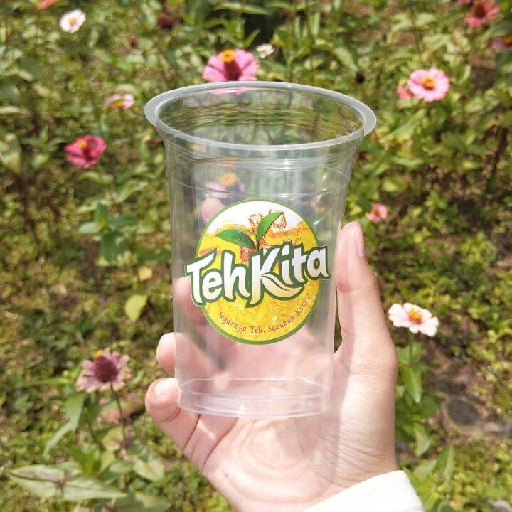 stiker lebel cup es teh kita 50pcs | Lazada Indonesia