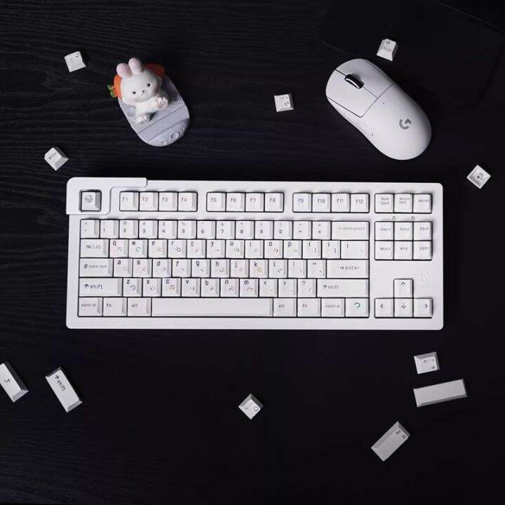 【Keycap Only】Minimalist White VIVI theme keycap 142 Keys Cherry Profile ...
