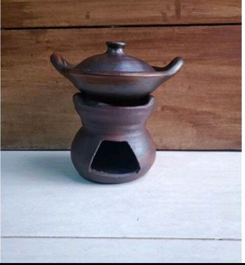 WAJAN SERABI SET D-17CM GERABAH TANAH LIAT TRADISIONAL JAWA UNIK KLASIK ...