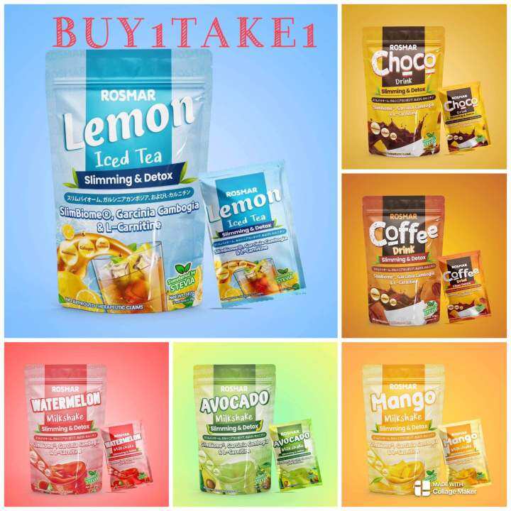 Buy 1 Take 1 Detox Rosmar Drinks Coffee Lychee Iced Tea Choco Slimming ...