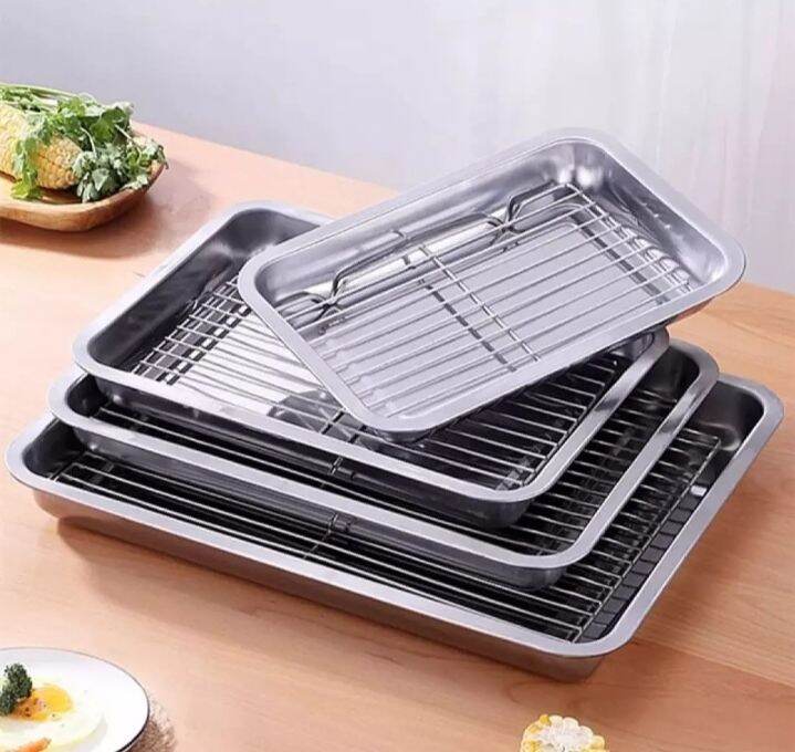 Set cooling rack tempat peniris makanan/Tempat penyimpanan makanan ...