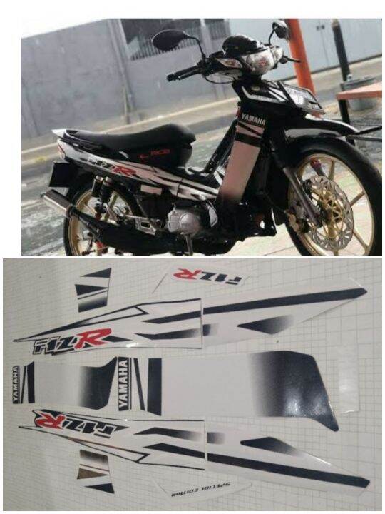 STRIPING stiker f1zr fizr special edition hitam putih | Lazada Indonesia