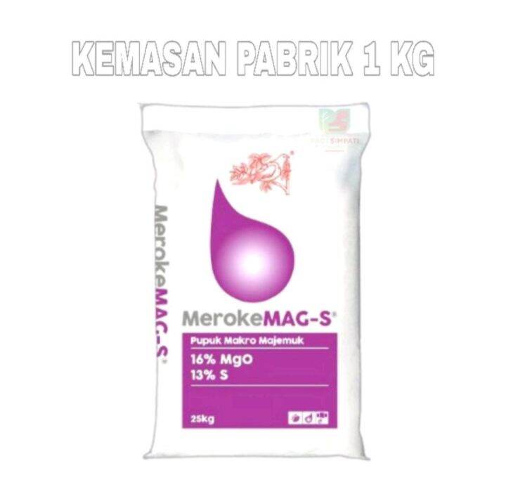 PUPUK MAG-S MAGS 1 KG MAGNESIUM SULFAT ORIGINAL PACK MEROKE | Lazada ...