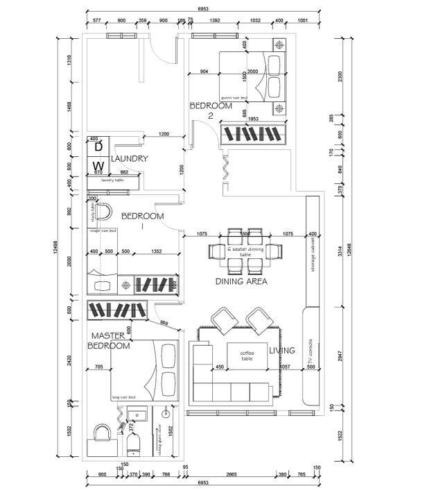 2D Layout Plan | 2D平面图 All drawing price are according to the square ...