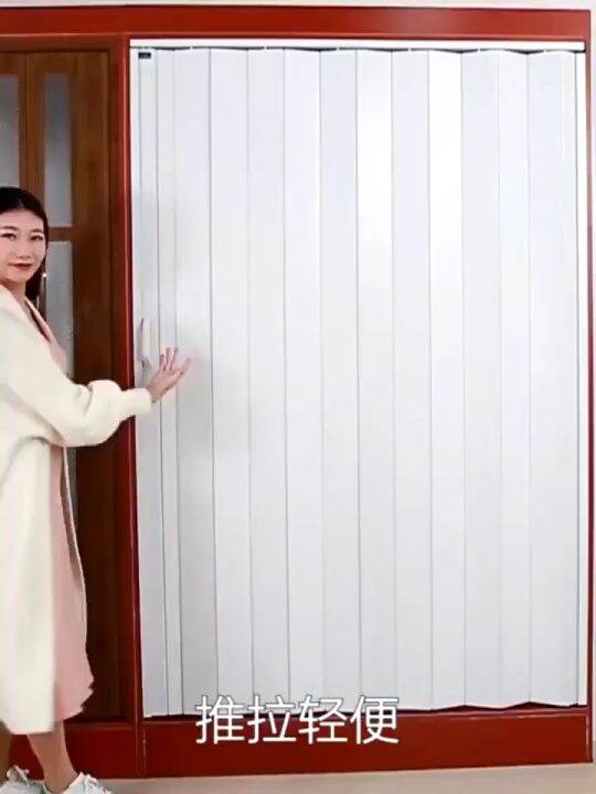 Lndoor Sliding Door PVC Folding Door Accordion Door Bathroom Partition ...