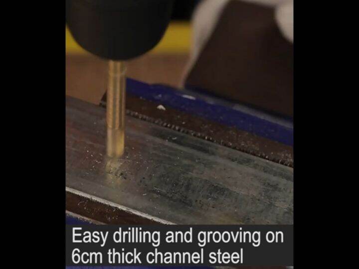 6Pcs HSS Titanium Twist Drill Bits Set 3-8mm Serrated Side Cutting ...