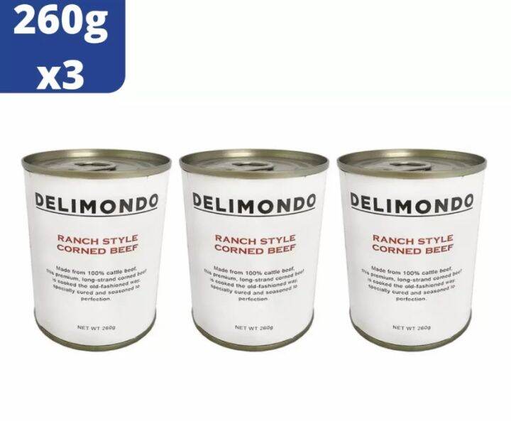 Delimondo Ranch Style Cornedbeef 260grams x 3 | Lazada