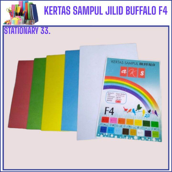 Kertas Cover Jilid Buffalo F4 Per 50 Lembar / Kertas Jilid Folio ...
