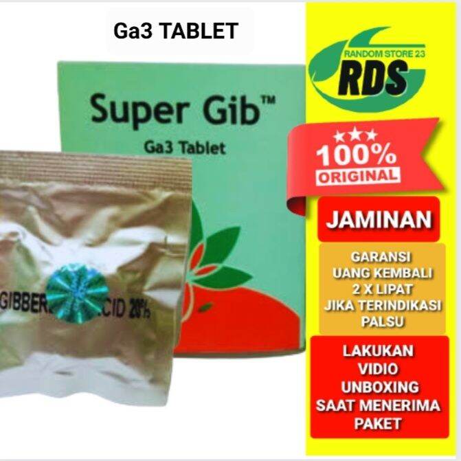 SUPER GIB Ga3 Tablet Zat Pngetur Tumbuh Tanaman 5 Gram | Lazada Indonesia
