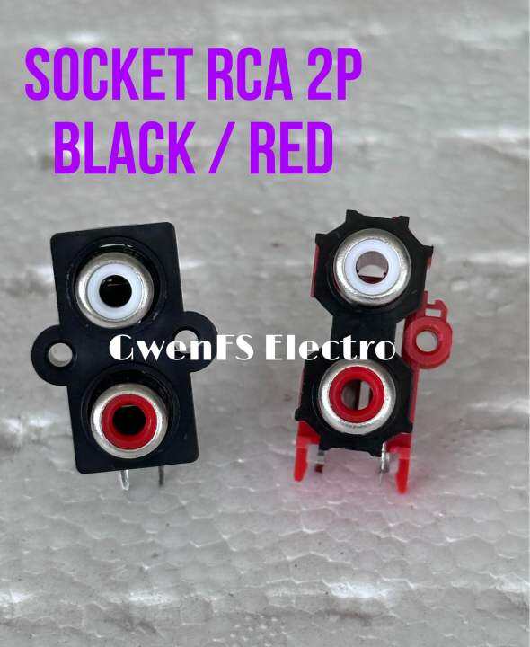 Socket RCA 2Pin Bell Black Red 2P 2 Pin Soket RCA 2 Pin Pin Bell pinbel | Lazada Indonesia