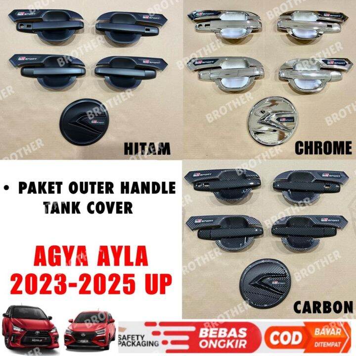 Paket Outer Handle Tank Cover Agya Ayla GR SPORT 2023 2024 2025 Chrome ...