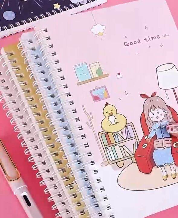 1PC A5 Cute Mini Coil notebook Portable Cartoon diary Cartoon Notepad ...