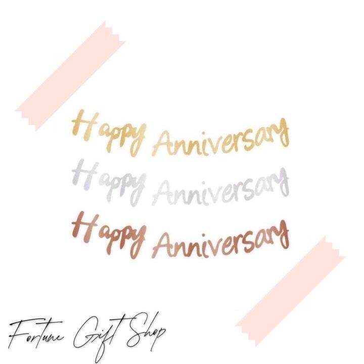 Happy Anniversary cursive letter banner | Lazada PH