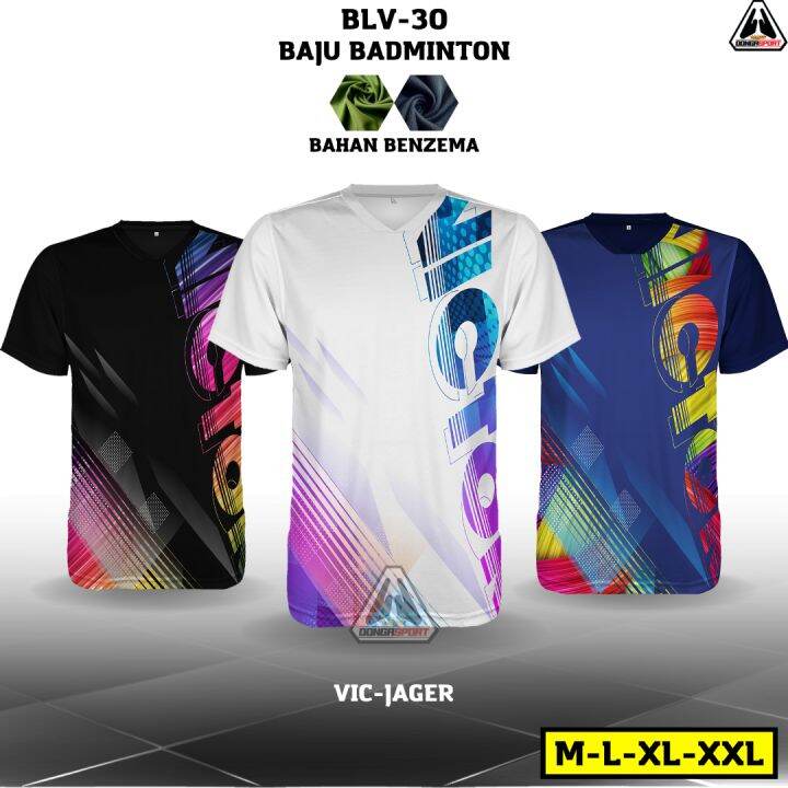 BLV-30 VIC JAGER BAJU BADMINTON DEWASA LENGAN KAOS BULUTANGKIS KAOS ...