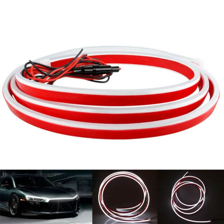 EKLEVA Scan Starting Led Car Hood Light Strip Decorative Lamp Flexible ...