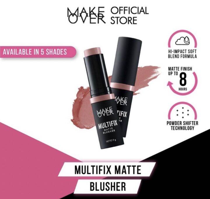 MAKE OVER MULTIFIX MATTE BLUSHER BLUSH ON MAKE OVER STICK PERONA PIPI ...