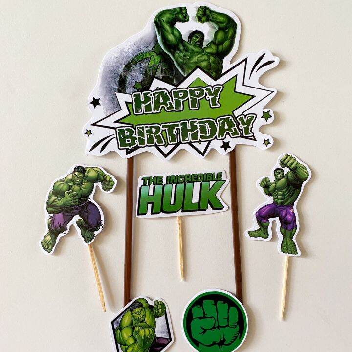 TOPPER HULK / CAKE TOPPER HULK / TOPPER KUE HAPPY BIRTHDAY KARAKTER ...