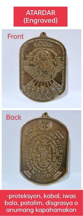 ENGRAVED ATARDAR PENDANT BIG MEDAL CHARMS PROTECTION | Lazada PH