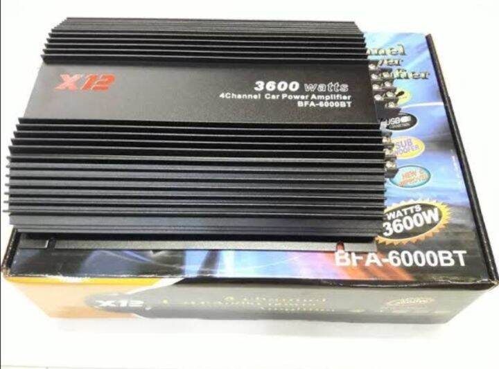 X12 BFA-6000BT CAR AUDIO POWER AMPLEFIER 3600W 4 CHANNEL | Lazada PH