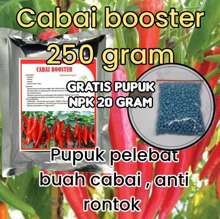 Pupuk Organik Booster cabai Perangsang Buah Agar Cepat Berbuah Lebat 250 gram | Lazada Indonesia