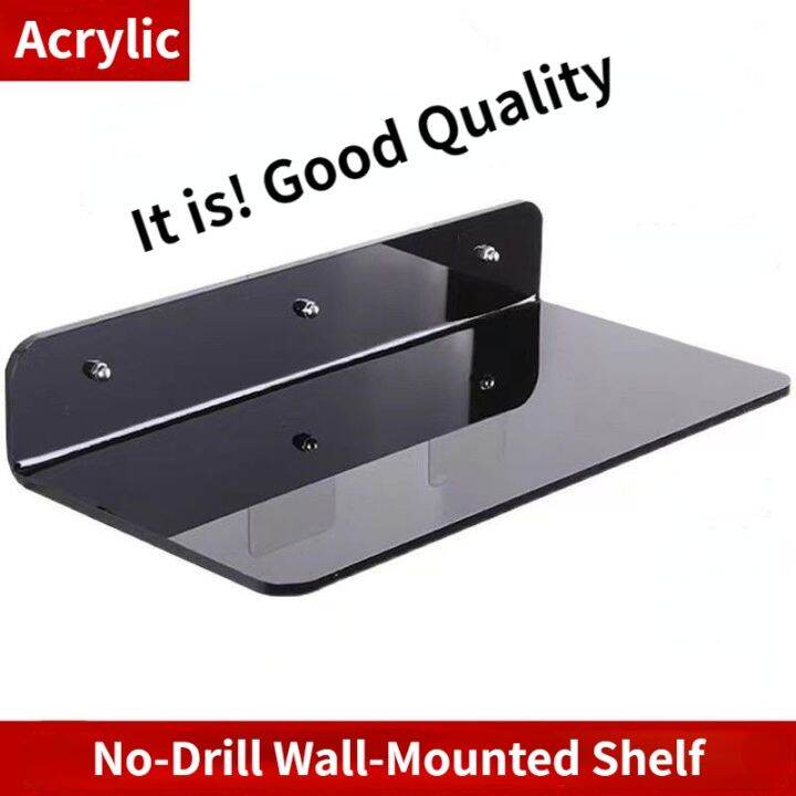 Acrylic Wall Mounted Shelf L Bathroom Rack Monitor Stand Kitchen ...