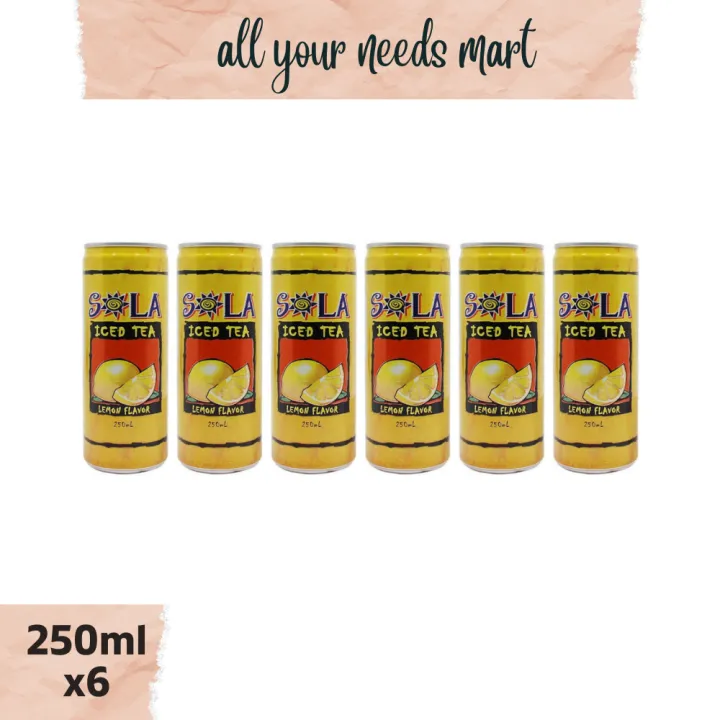 Sola Iced Tea | Lemon 250ml x6 | Lazada PH