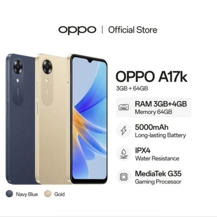 OPPO A17K 3GB+4GB/64GB 5000 mAh Battery | Lazada Indonesia