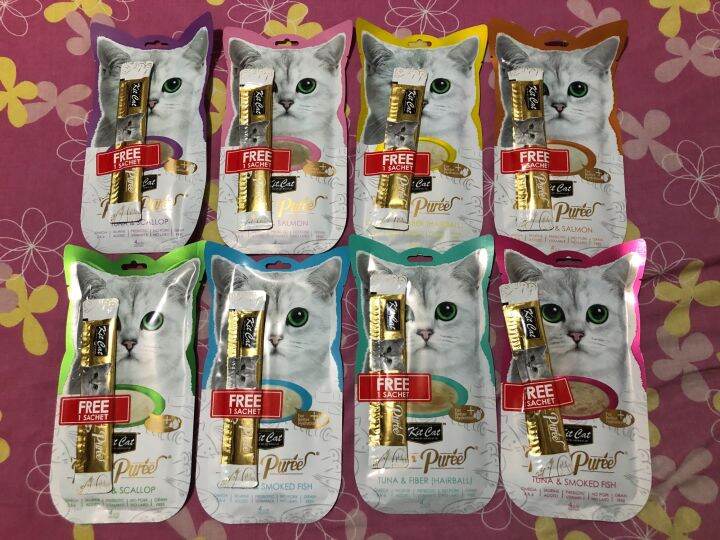 Kitcat Purr Puree (4 sticks/pack) free 1 stick inside | Lazada PH
