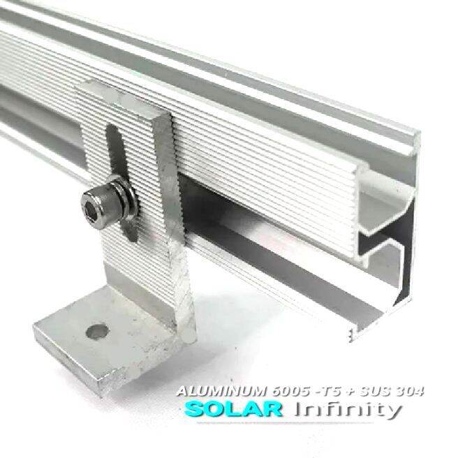 ขายึดรางโซล่าเซลล์ SOLAR L -FEETอลูมิเนียม สำหรับหลังคาเมทัลชีท ...