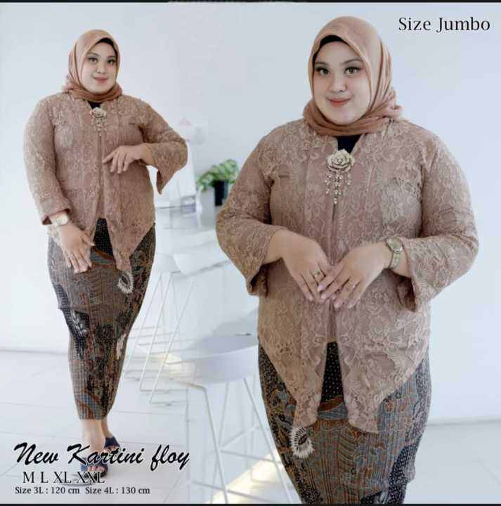 JUMBO !! 3XL 4XL LD 130 cm Stelan / Atasan / Rok Kebaya Big Size Pola Besar Muat Sampai Max BB ...