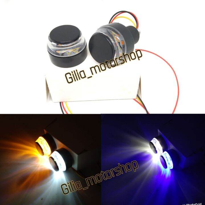 Lampu LED Jalu Stang Sen lampu 2 warna variasi Motor Universal | Lazada ...