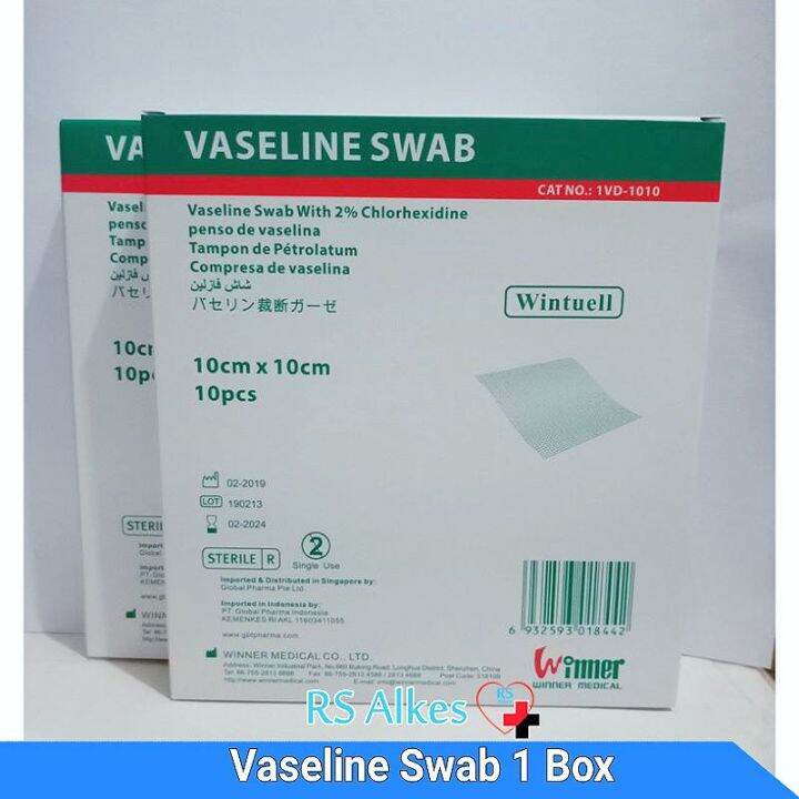 Vaseline Swab 10x10 Plester Medis Plester Luka Vaseline Swab | Lazada ...