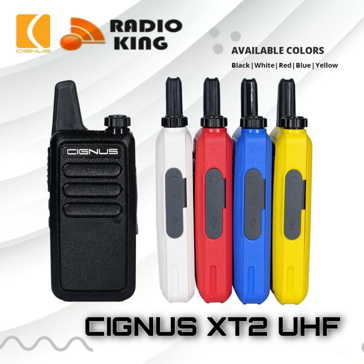 CIGNUS XT2 UHF Colored Handheld Radio Transceiver with FREE Earphone ...