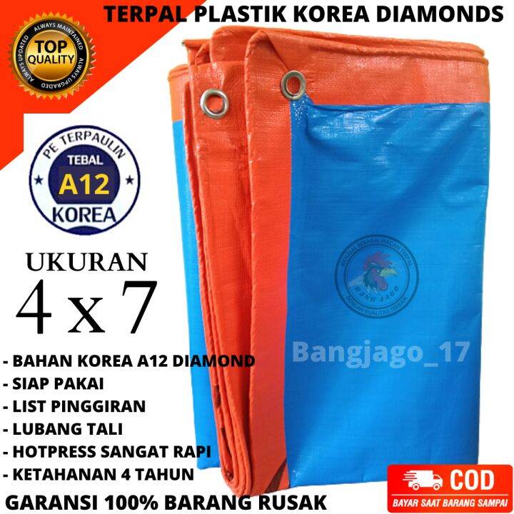 Terpal Tebal 4x7 meter A12 Korea Terpal Tenda Plastik Truk Multifungsi ...