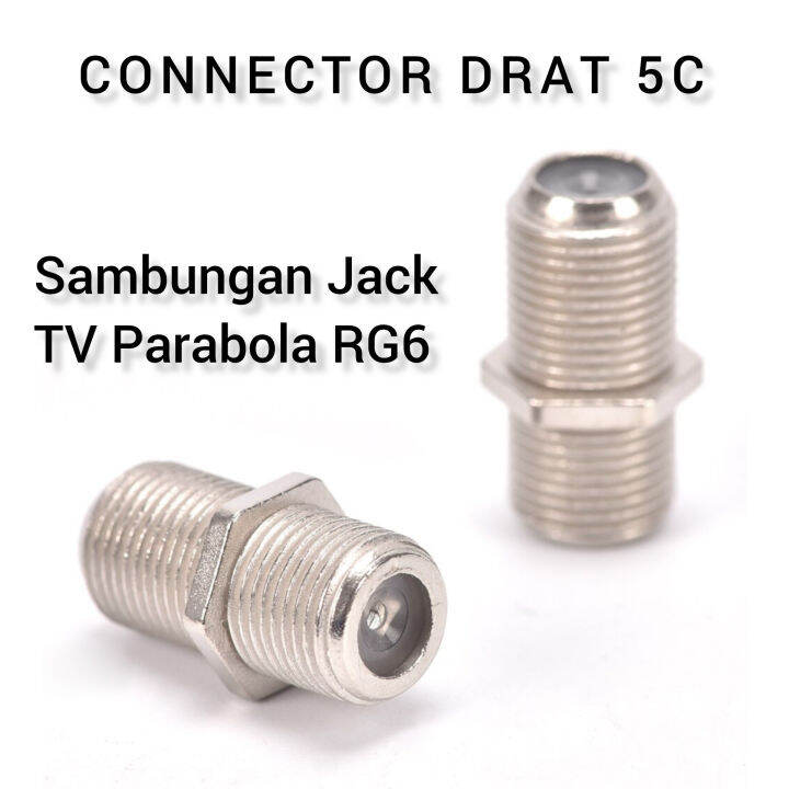 Connector Coaxial F Type Konektor Sambungan I Drat 5C Jack Parabola CCTV | Lazada Indonesia
