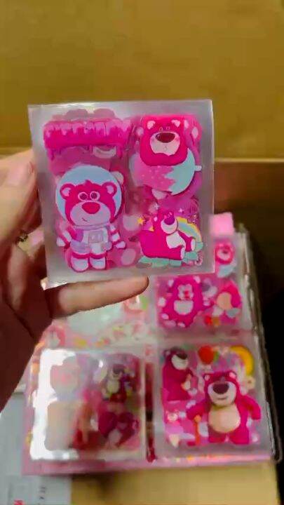 Hộp 100 Tấm Sticker Gấu Dâu Gấu Lotso Lotto Bear Hình Dán Chống Nước ...