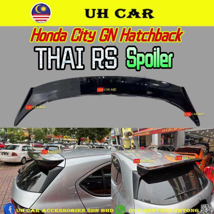 (THAI RS) Honda City GN Hatchback Thai Rs Spoiler Glossy Black | Lazada