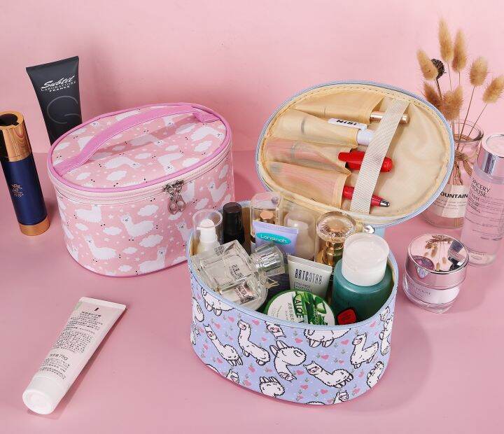 กระเป๋าจัดระเบียบ กระเป๋าเครื่องสำอาง ลายอัลปาก้า (GC-155) | Lazada.co.th