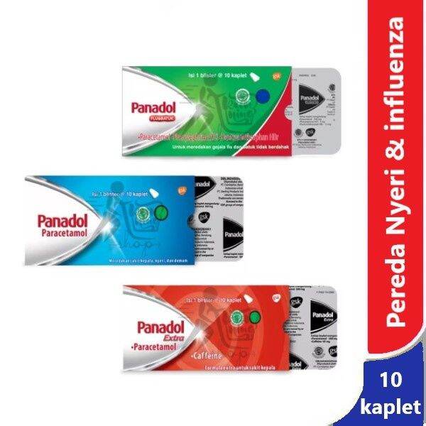 Panadol Kaplet All Varian /10 tablet - pereda demam, flu dan batuk ...