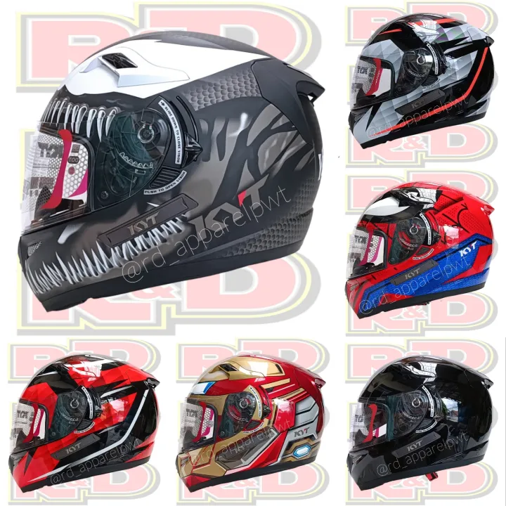 kyt k2 rider - helm kyt k2rider original fullface motif spoderman vemom ...