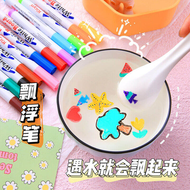 8/12 Colors Colorful Mark Water Drawing Magic Floating Marker Toys Pen ...