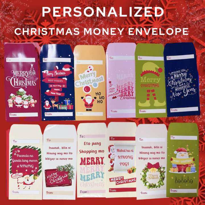 Personalized Christmas Money Envelope/ Personalized Ang Pao | Lazada PH