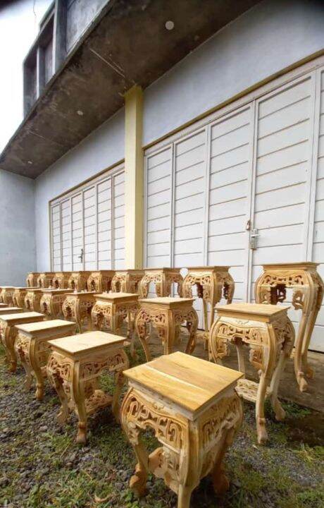 MEJA POJOK/POT BUNGA KAYU JATI | Lazada Indonesia