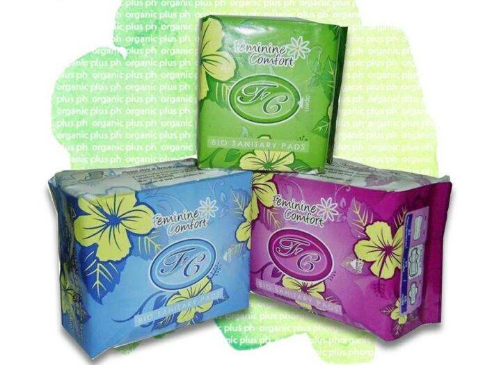 Authentic feminine comfort pads 100% cotton surface Fresh mint scent ...
