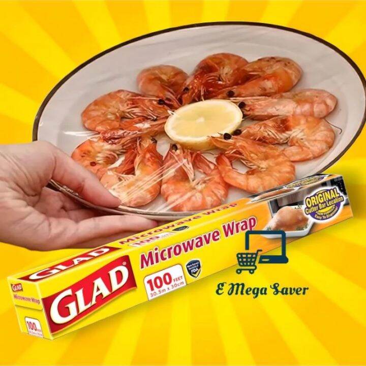 Glad Microwave Wrap 100ft (30.5m x 30cm) | Lazada