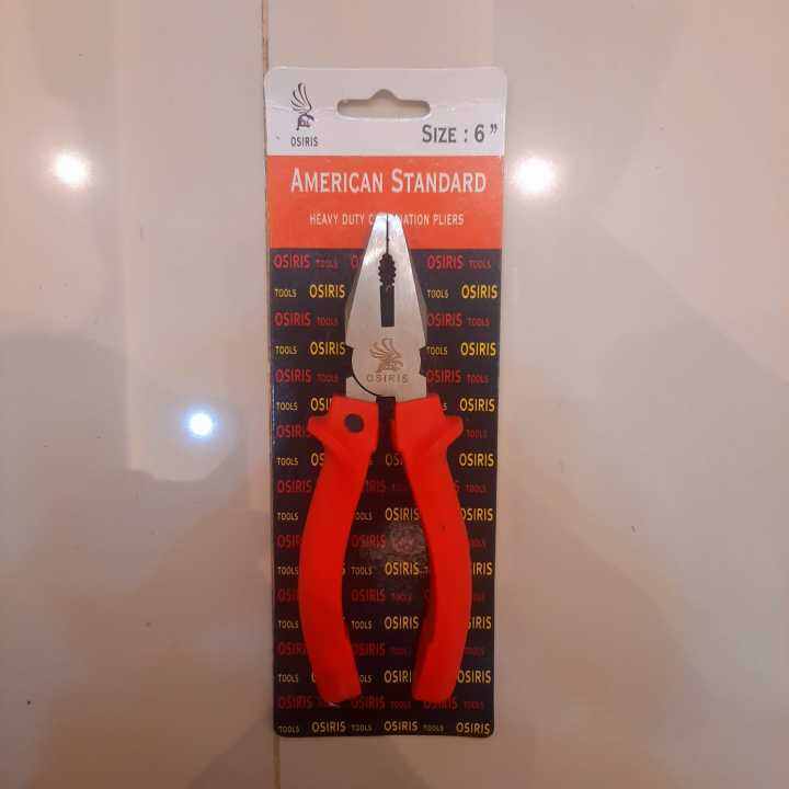 TANG KOMBINASI 6" OSIRIS AMERICAN STANDARD COMBINATION PLIERS 6 INCH ...