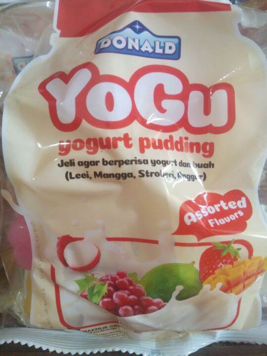 DONALD YoGu yogurt pudding jelly agar berperisa yogurt dan biuah leci, mangga, berry, anggur 1 ...
