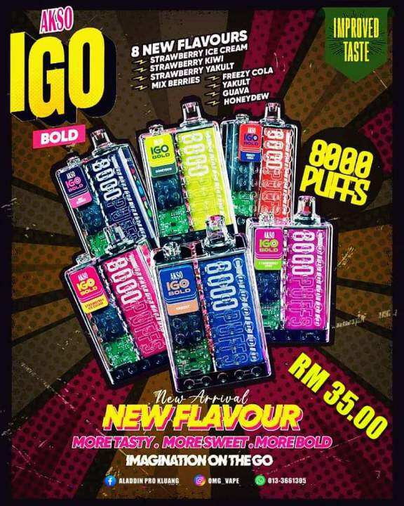 AKSO IGO DISPOSABLE PODS | 8000 puffs | Lazada PH
