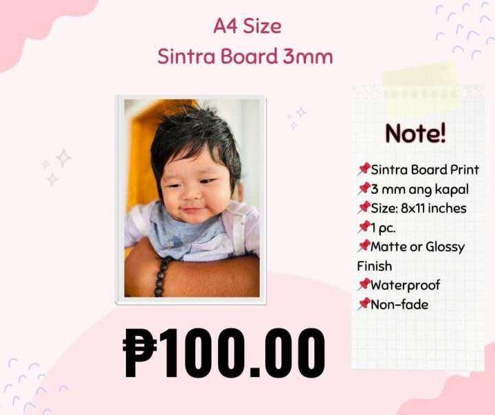 SINTRA BOARD PRINT | Lazada PH